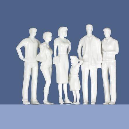 White Human Figures 1:25 (2pcs) #Sitting ONLY - Croco Store متجر كروكو