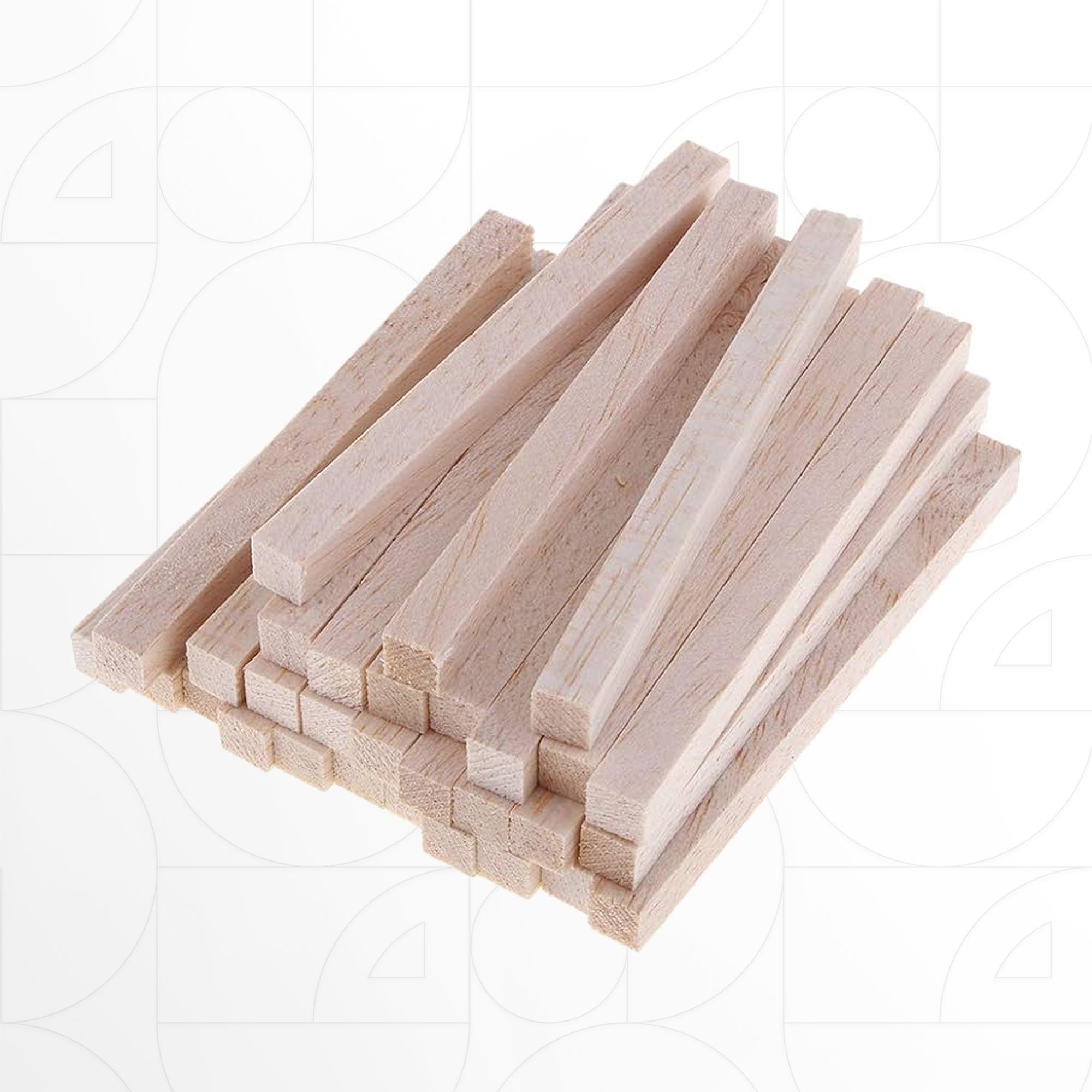 Balsa Wood Sticks خشب خفيف Square 10cm - Croco Store متجر كروكو