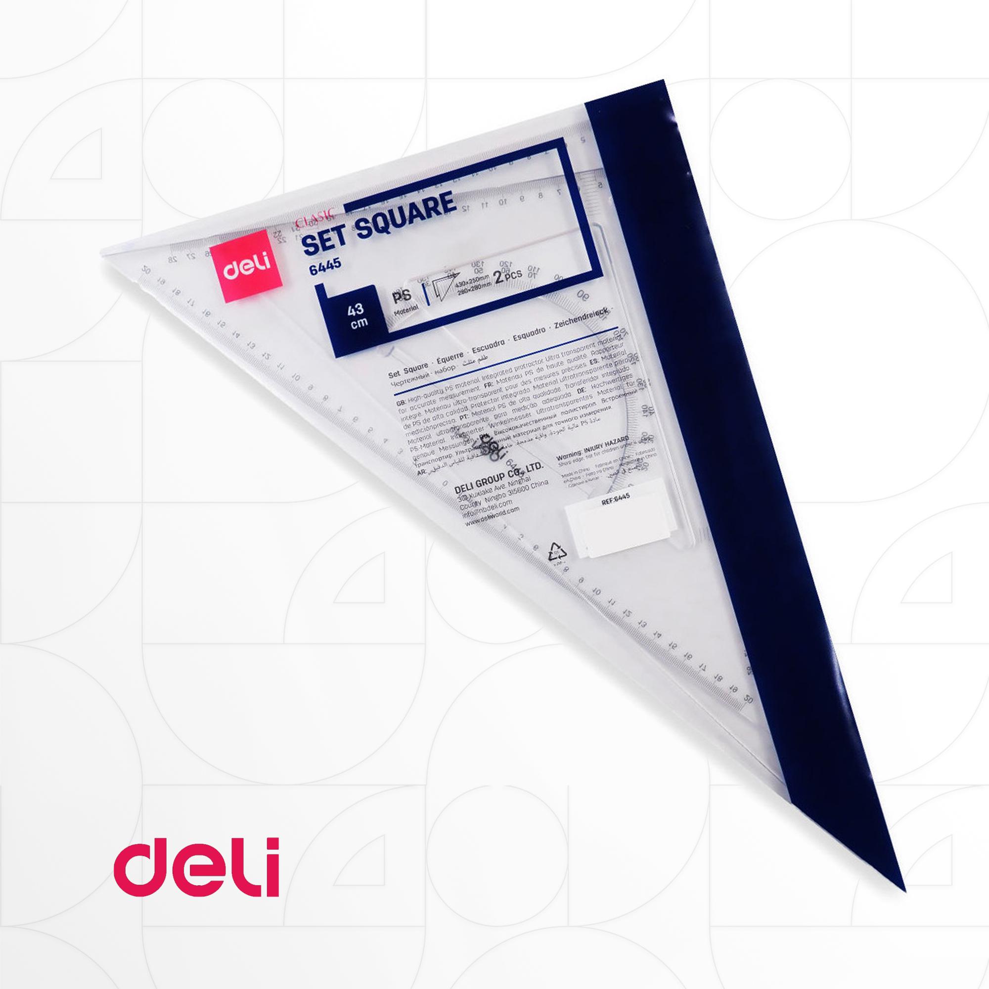 deli Set Square Triangle Ruler, Set of 2pcs - Croco Store متجر كروكو