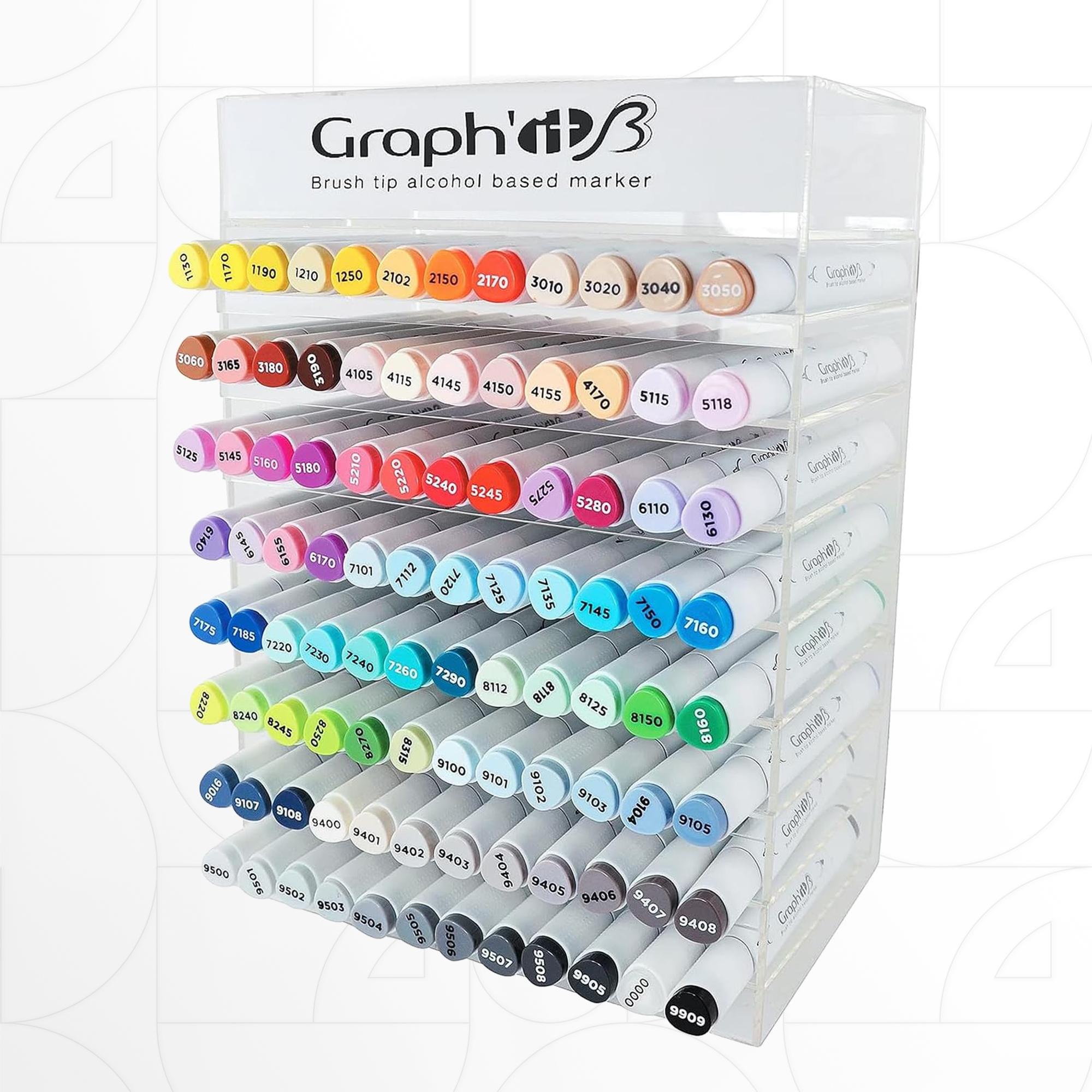 Graph'it Alcohol-Based Twin Tip Marker: Brush & Fineliner - Croco Store ...