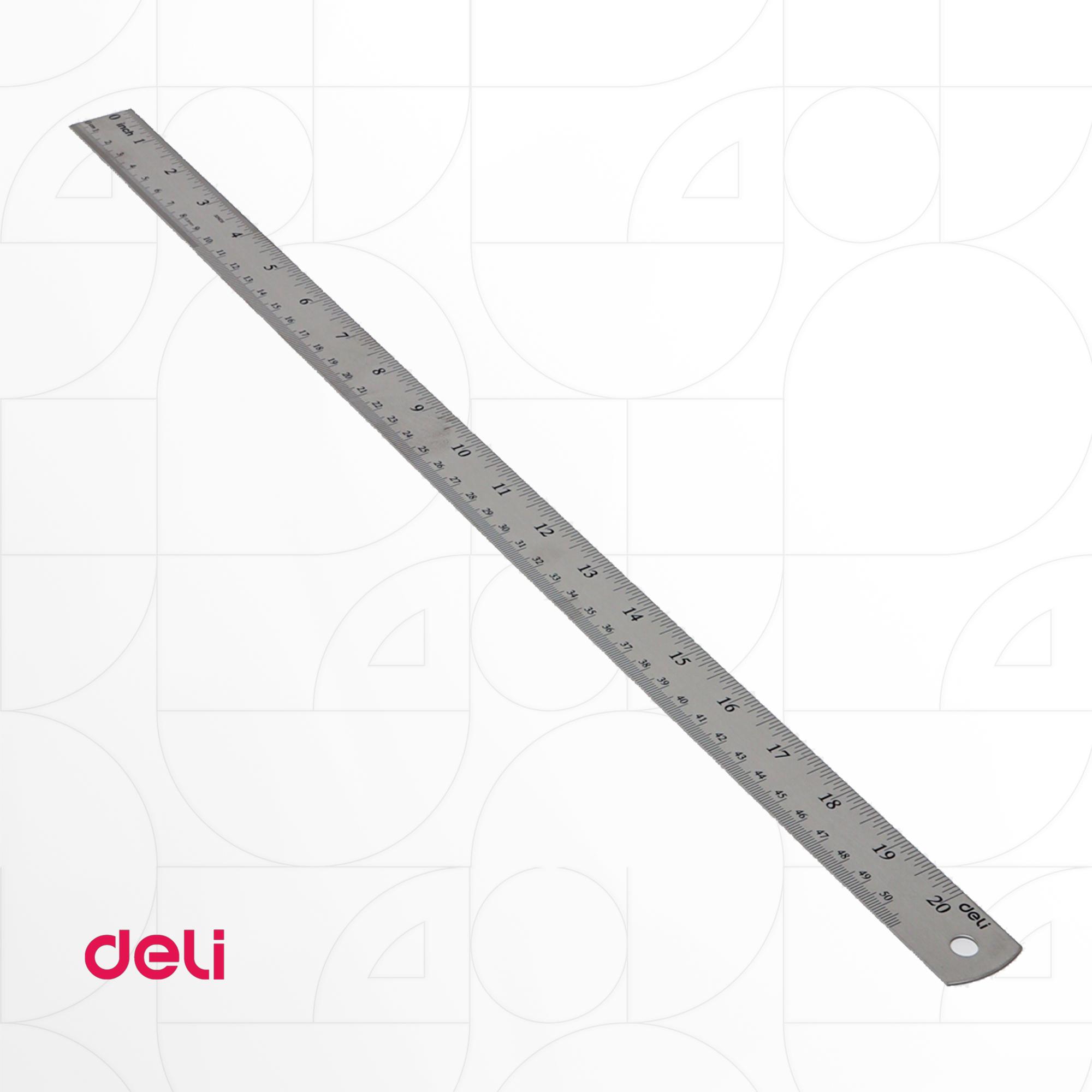 Steel Ruler مسطرة حديد deli - Croco Store متجر كروكو