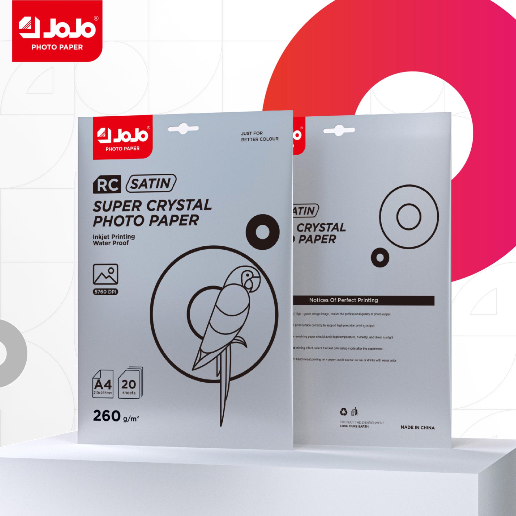 JoJo RC Stain Photo Paper 260g/m² - A4 - 20 Sheets - Croco Store متجر كروكو