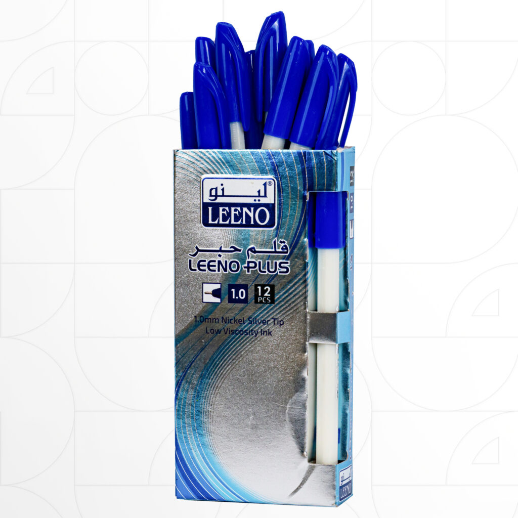 مجموعة 12 قلم ناشف أزرق لينو Leeno Blue Ballpoint Pen 12pcs - Croco ...